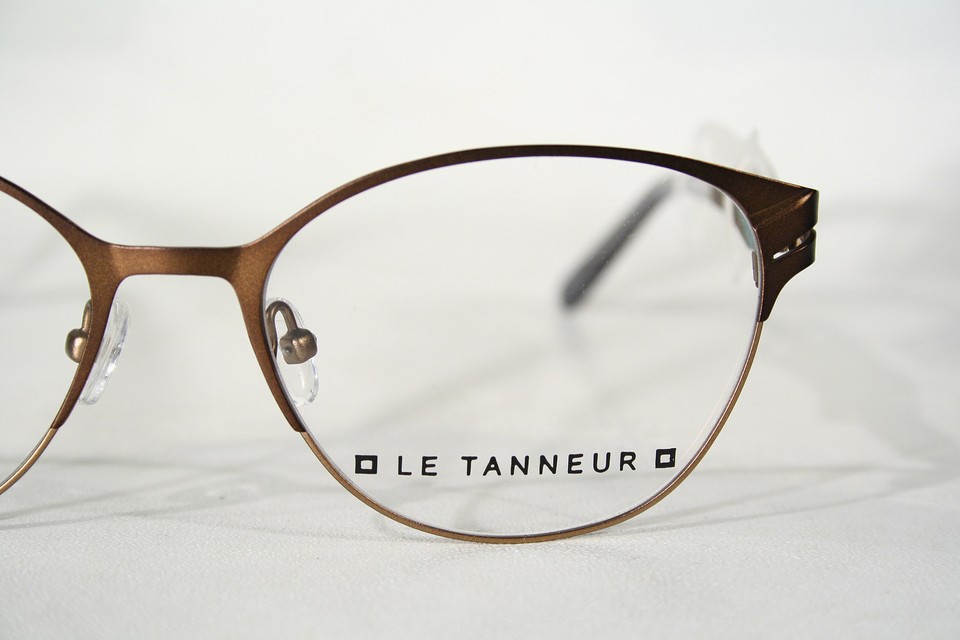 New LE TANNEUR Women's Real Wood Temple Arms & Copper Hue Eyeglass ...