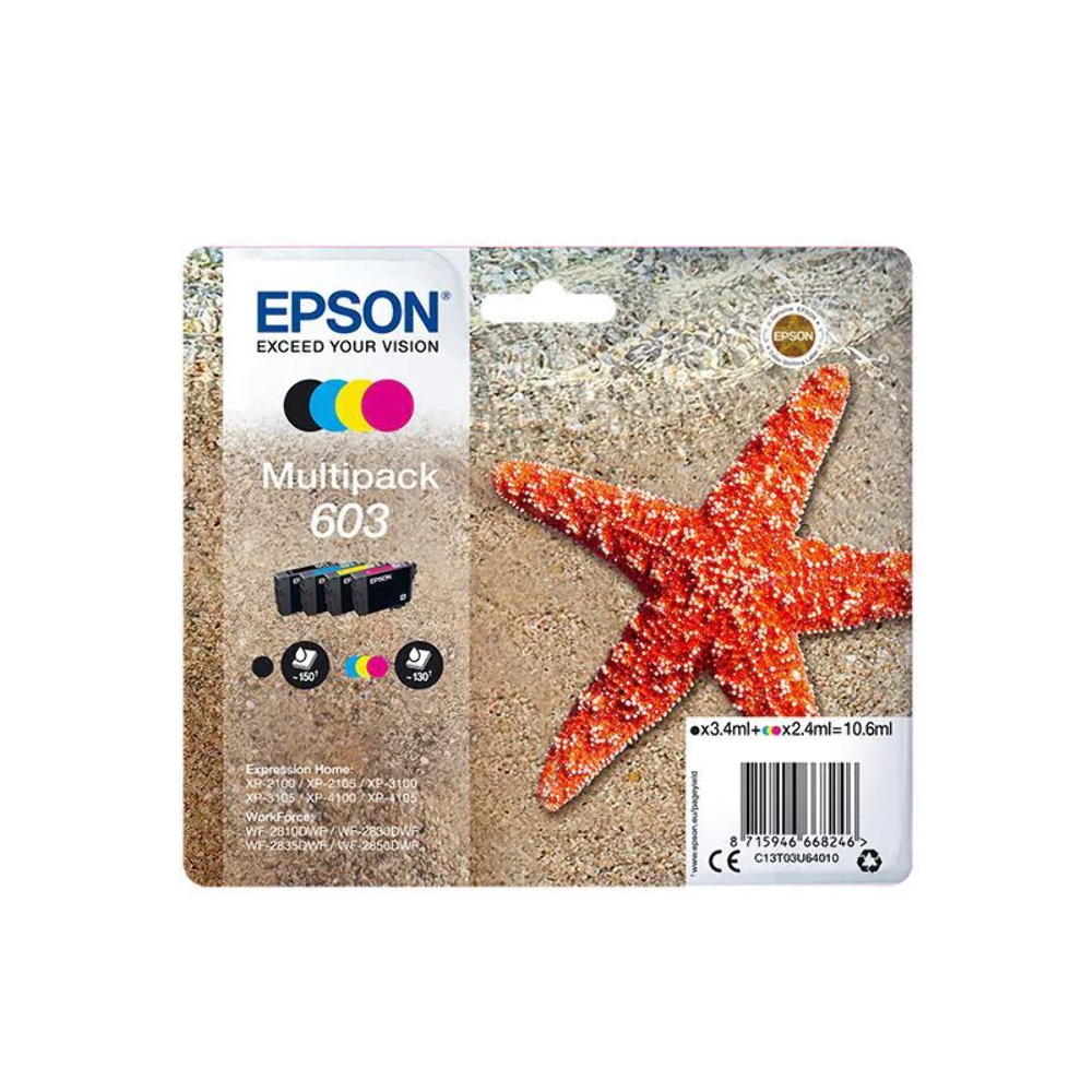 Epson Multipack 603 (C13T03U64010) - Schwarz, Gelb, Cyan, Magenta for ...