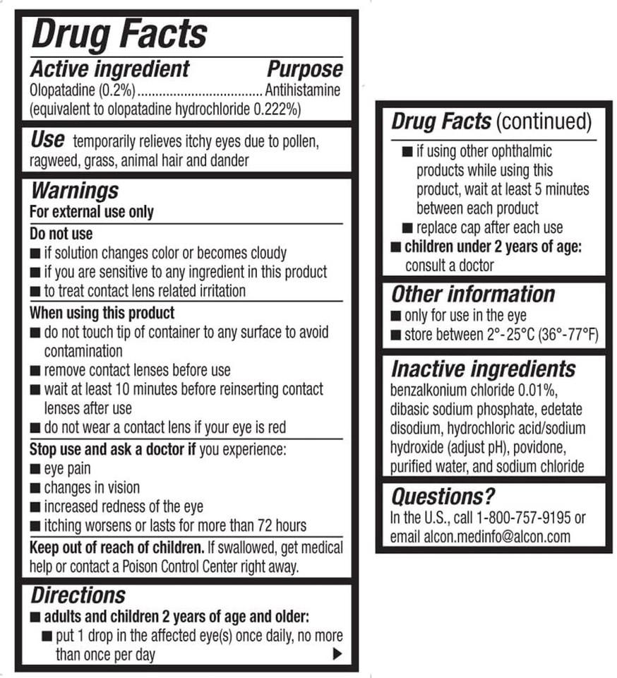 Pataday Regular Strength Once Daily Allergy Relief 2.5 mL (2-Pack) Exp ...