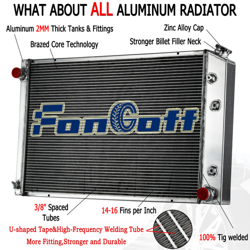 4 ROW ALUMINUM RADIATOR Fit CHEVY 1973-1986 C10 C20 C30 K10 K20 PICKUP ...