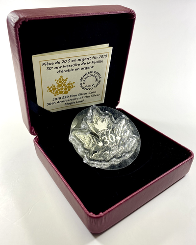 2018 $20 Silver 30th Anniversary of the Silver Maple Leaf - RCM COA Box BS316 | eBay