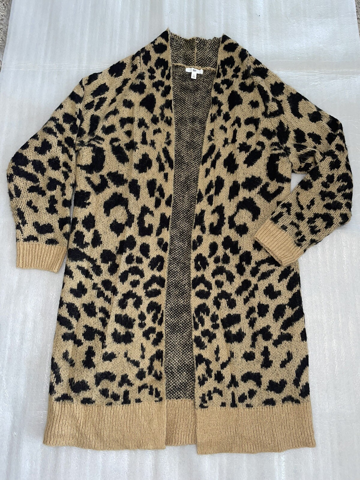 BP. Long Animal Print Leopard Print Cardigan XL | eBay