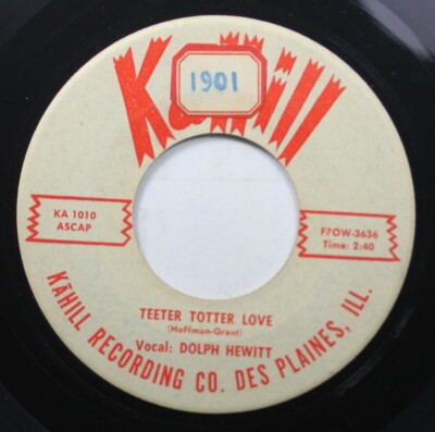Country Nm! 45 Dolph Hewitt - Teeter Totter Love / One Block Back Of ...
