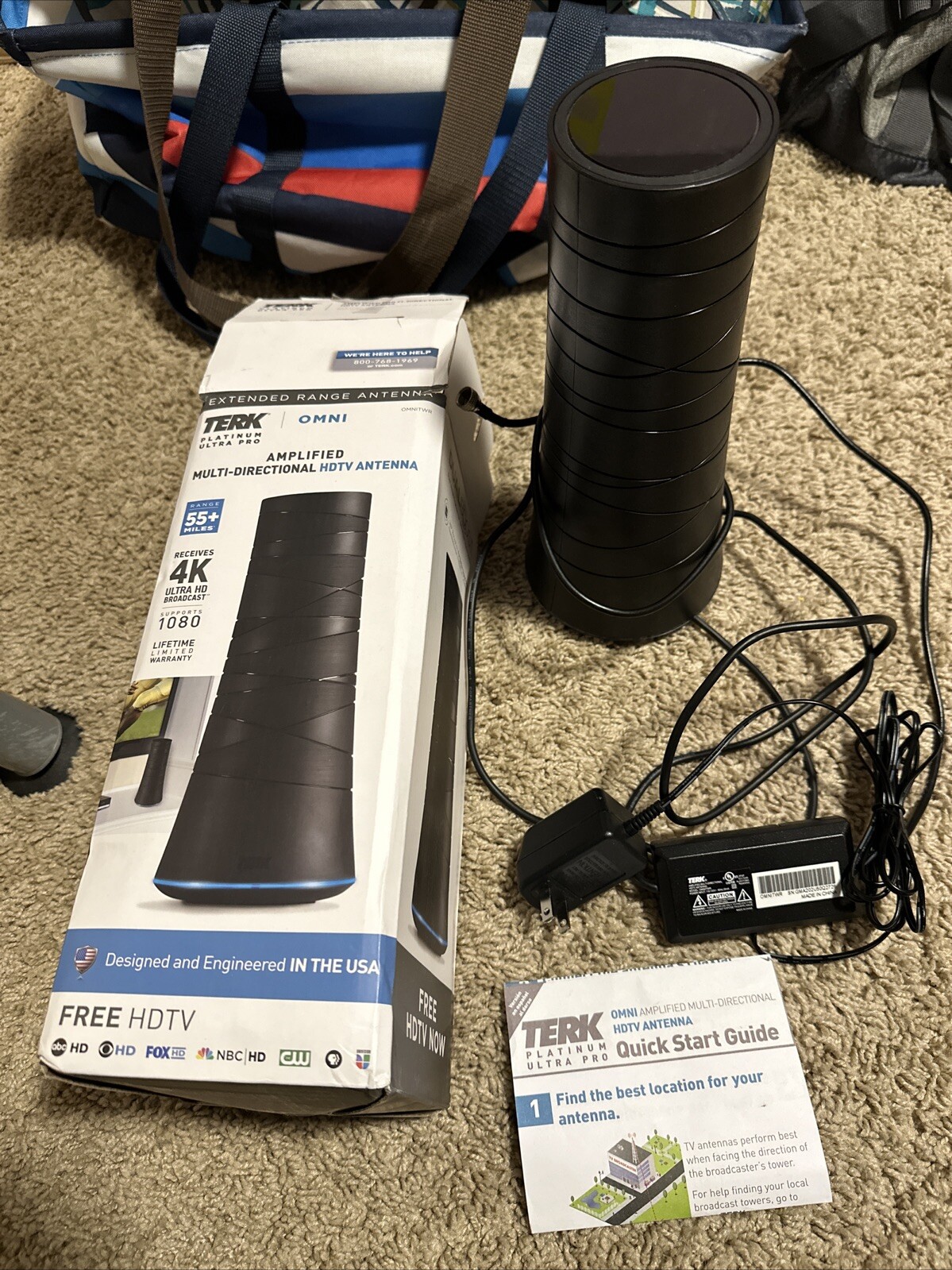 Used Terk Amplified Multi-Directional HDTV Antenna Omni Tower | eBay