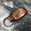 Handmade leather keychain with Honda Wing logo in Brown. 1EA | eBay