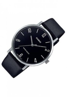 Casio MTP-VT01L-1B2U New Original Analog Mens Watch Black Leather Band ...