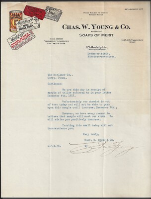PHILADELPHIA, PA ~ CHAS. W. YOUNG Co., SOAPS ~ COLOR ILLUSTRATED ...