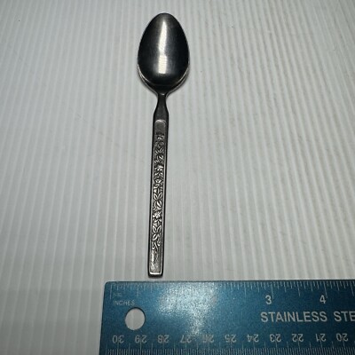 1950s Maria Grande MCM Floral VTG Tea Spoon Stainless Steel Flatware ...