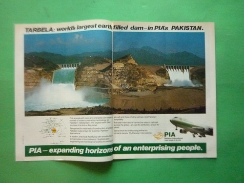 Pakistan International Airlines 1984 Vintage Advertisement Tarbela | eBay