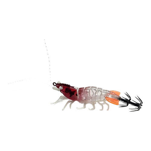 Glow Beads Wood Shrimp Hook Slow Sink with Soft Legs for Squid Fishing ...