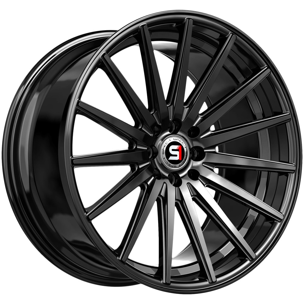 (Set of 4) Spec-1 SP-69 17x7.5 5x105/5x4.5" +42mm Gloss Black Wheels ...