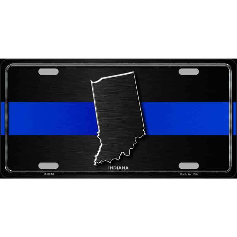 Indiana Thin Blue Line Novelty Metal License Plate Tag LP-8896 | eBay