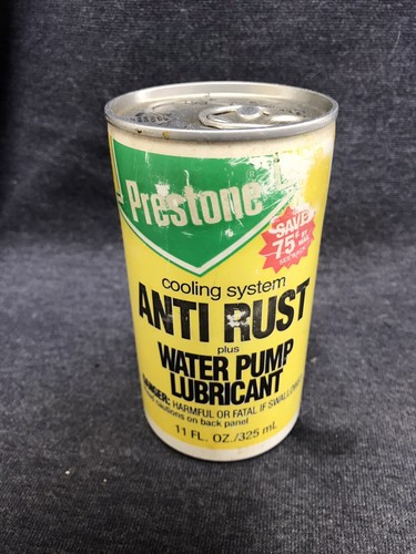 Vintage PRESTONE Anti Rust Cooling System 11 oz. Plastic Bottle Yellow ...