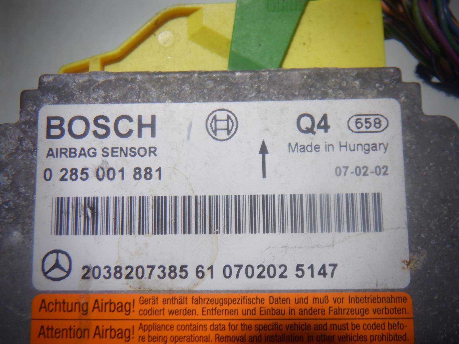 07 MERCEDES C230 SRS MODULE 2038207385 | eBay