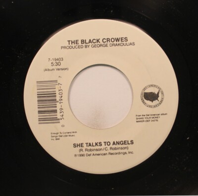 Rock 45 The Black Crowes - She Talks To Angels / She Talks To Angels On ...