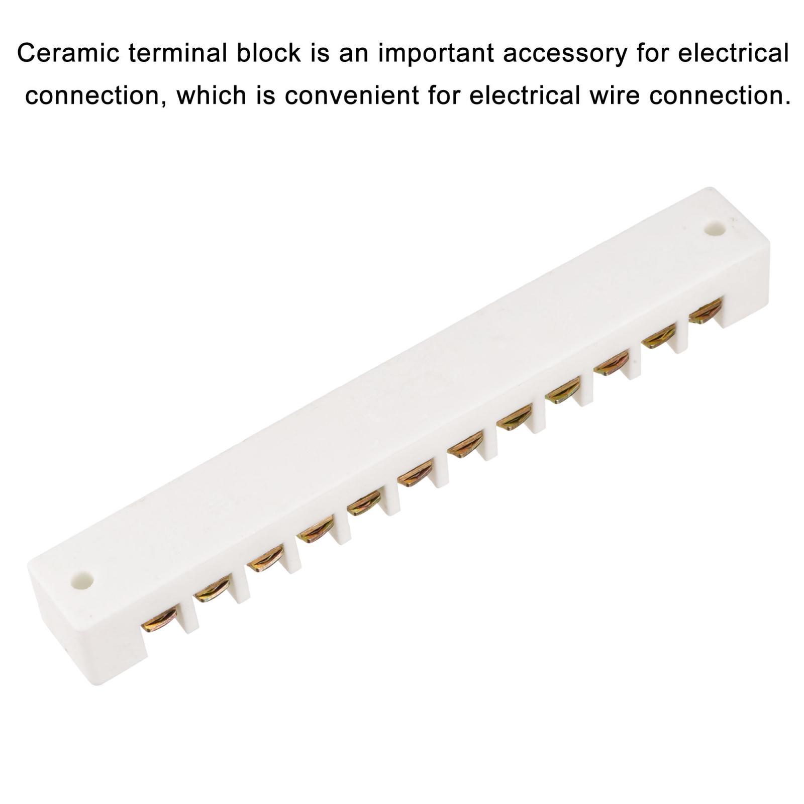 Porcelain Ceramic Terminal Block 12 Way High Temperature 177x23.5x21mm ...