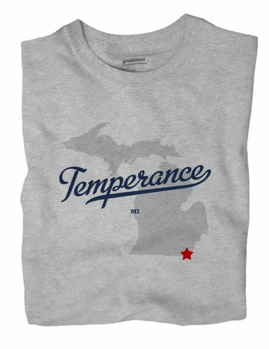 Temperance Michigan MI Mich T-Shirt MAP | eBay