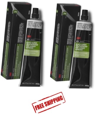 2 Tubes 3M 8008 Black Super Weatherstrip and Gasket Adhesive 5 fl oz ...
