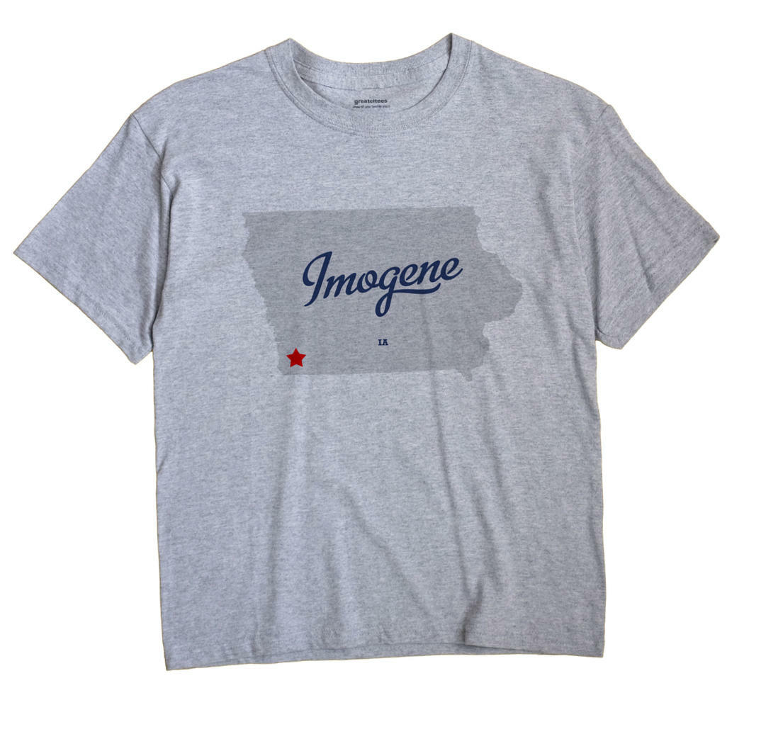 Imogene Iowa IA T-Shirt MAP | eBay