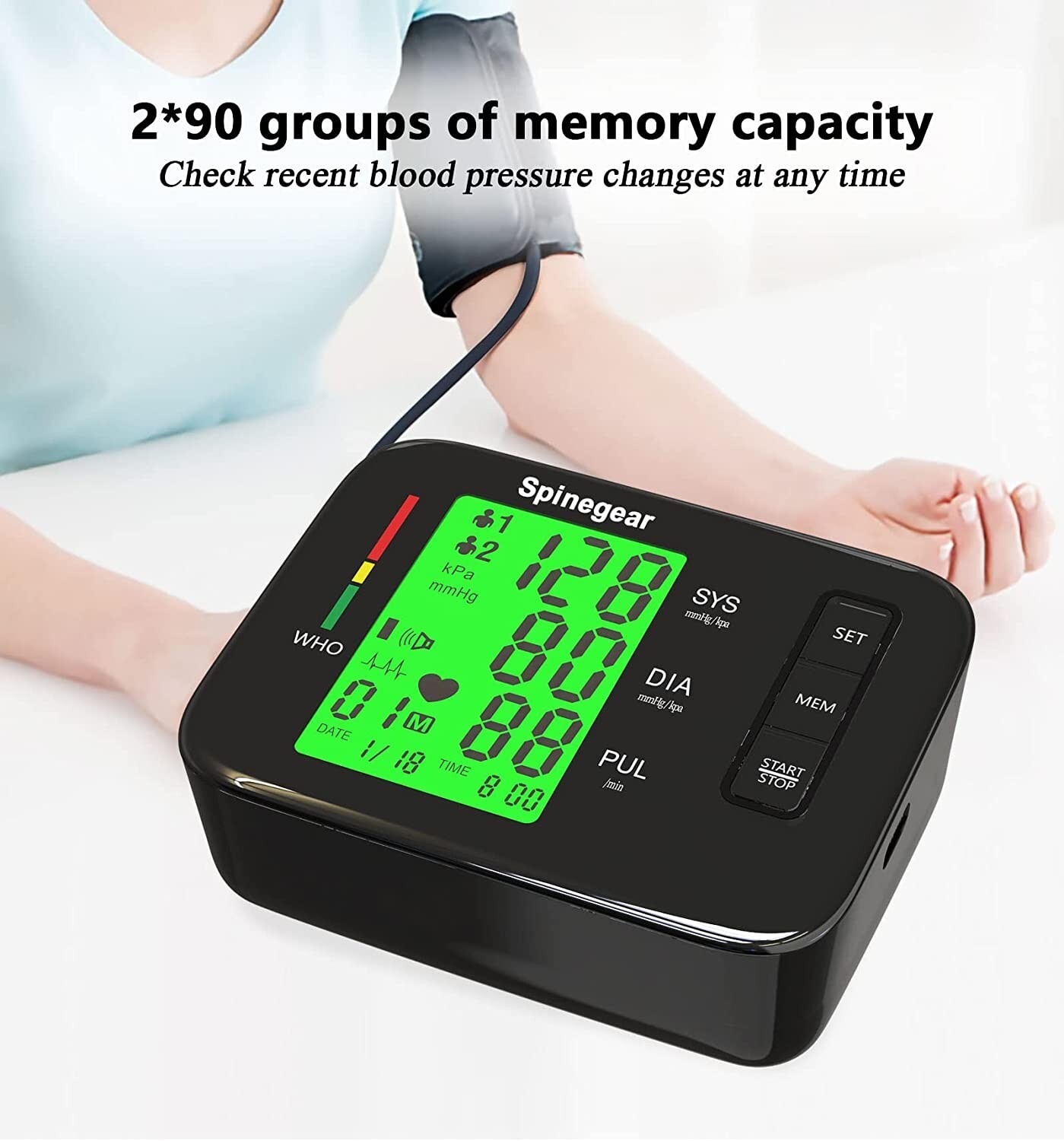 Rechargeable Blood Pressure Monitor for home use UK NHS Arm Cuff Auto ...