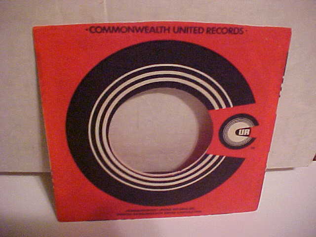 "COMMONWEALTH UNITED" [CUR] RECORDS VINTAGE 7 INCH 45 RPM SLEEVE ONLY ...