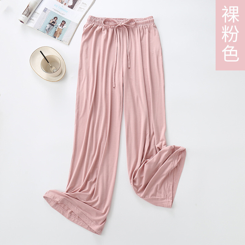 Spring And Summer Women's Wide Leg Pants Modal Slim Casual Flared Pants ...