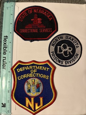 Obsolete Nebraska New Jersey North Dakota Corrections Patches | eBay