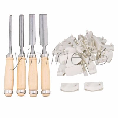 4 Pcs Wood Chisel w/ 30 x Bed Slat End Caps Single Head Holders 55x9mm ...