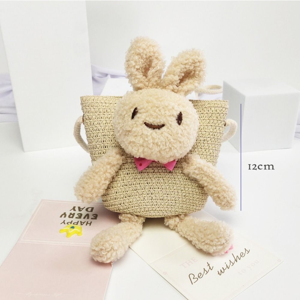 Handmade Woven Kid Messenger Bags Cartoon Rabbit Storage Basket | eBay