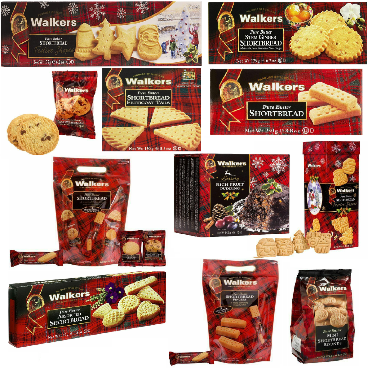 Shortbread Tin Walker's Shortbread Festive Shapes | & Partners ...
