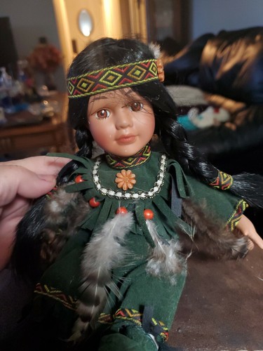 Cathay Collection Vintage 8" Porcelain Indian Native American Doll | eBay