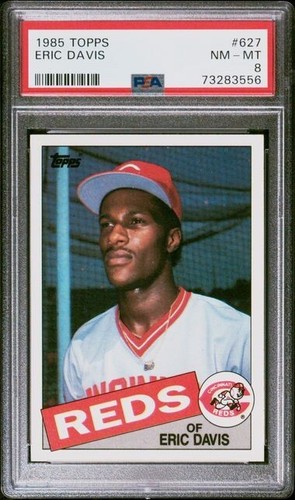 1985 TOPPS 627 ERIC DAVIS PSA 8 ROOKIE CARD!!!! REDS!! | eBay