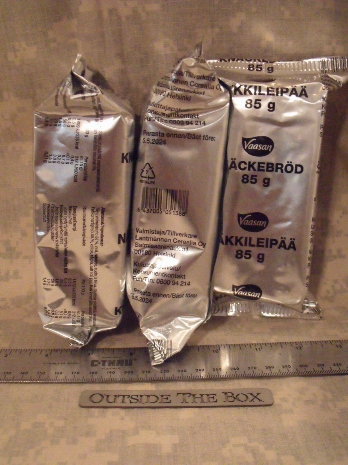 Emergency/Survival: (3) Vaasan FDF Crisp Rye Bread - Finnish MRE Rye ...