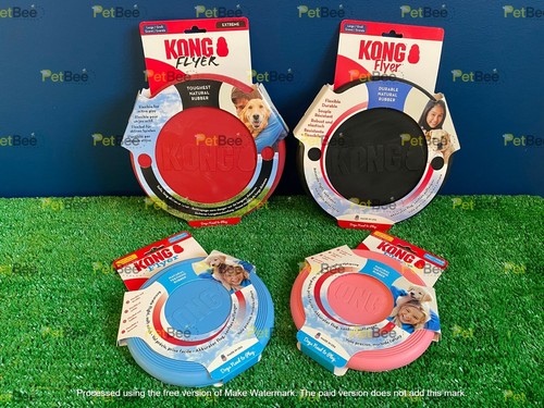 KONG Flyer Durable Rubber Flying Disc Dog Toy - For Large Dogs - Puppy ...