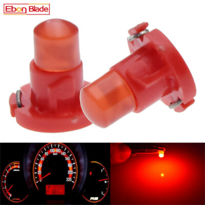 2PCS Car Red T4 T4.2 Instrument LED Light Bulb Neo Wedge DASH CLUSTER ...