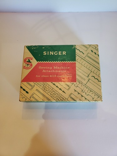 Vintage 1958 Singer Sewing Machine Attachments Class 403 Slant-O-Matic ...