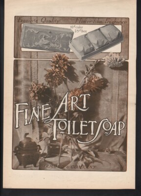 1901 FINE TOILET SOAP ARMOUR CHICAGO FLOWER BOX DECOR BATHROOM HOME URN ...