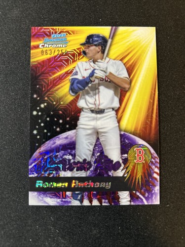 2025 Bowman Chrome Roman Anthony #MR-25 Meteoric Rise Purple Mojo ...