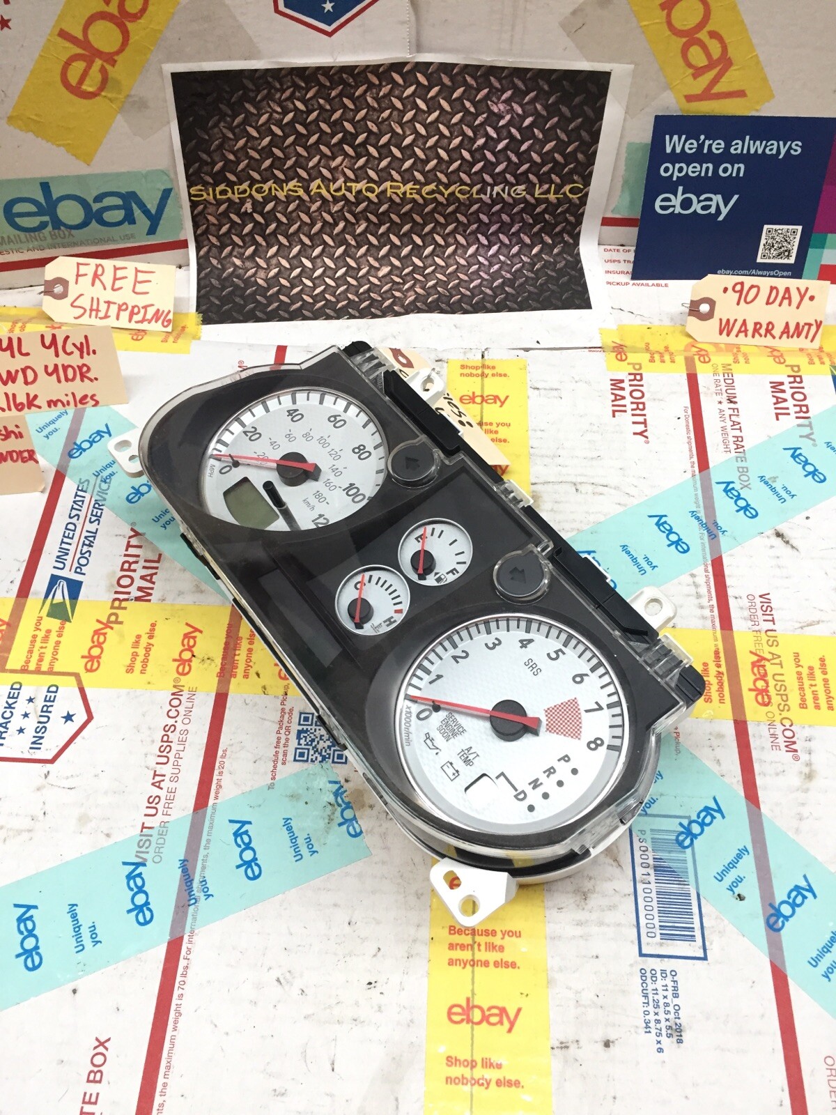 05 06 MITSUBISHI OUTLANDER SPEEDOMETER GAUGE CLUSTER ODOMETER (216,462 ...