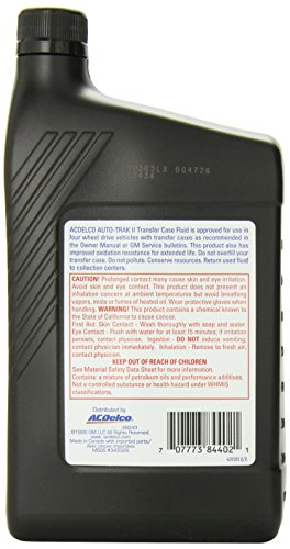 Genuine GM Fluid 88900402 Auto Trak II Transfer Case Fluid - 33.8 oz ...