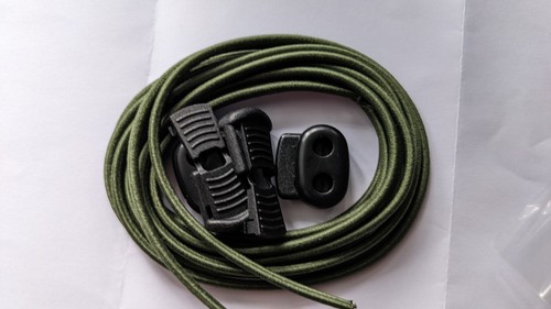 No Tie CAMO /ARMY GREEN Elastic Shoelace Lock Laces Shoe Strings ...