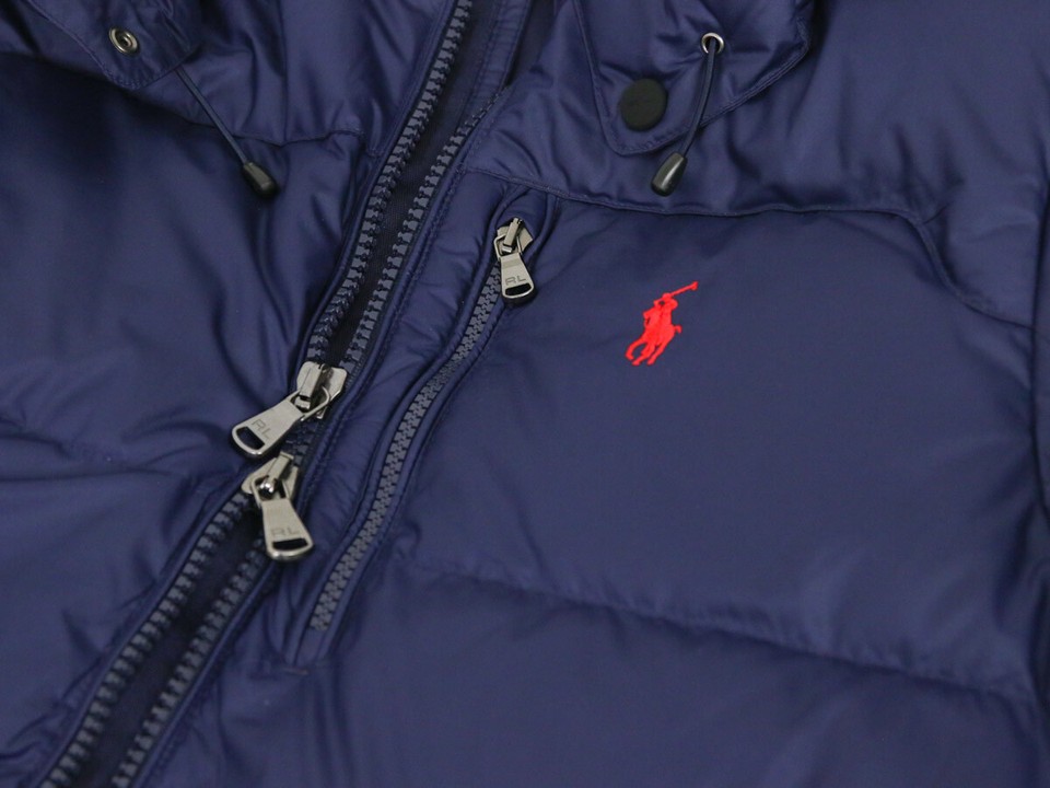 *MINOR DEFECT* Polo Ralph Lauren Performance Hooded Down Jacket - Navy ...