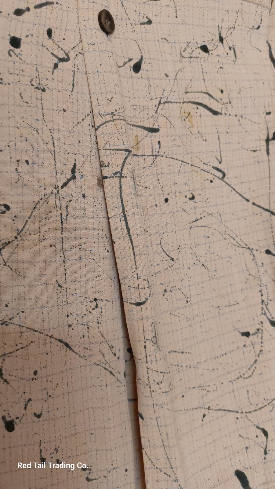 Wild Pink & Black 1950s Paint Splatter Atomic Rayon & Dacron Loop ...