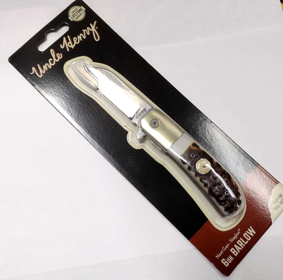 Schrade Old Timer Uncle Henry Barlow Spring Open Assisted Pocket Knife ...