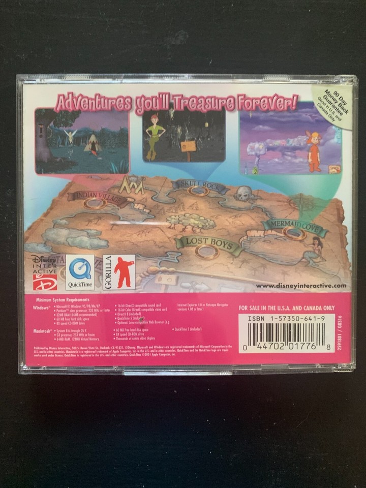 Disney's You Can Fly with Tinkerbell PC CD Disney Vintage Game Win 95 ...