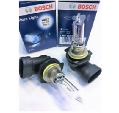 2 x BOSCH 9012LL 12V 55W HIR2 PX22D Clear BULB HEADLIGHTS Headlamp ...
