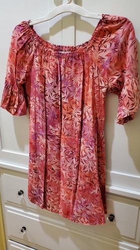 Kou Aloha Pink/plum Floral Dress S | eBay