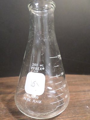 Corning PYREX Glass 250mL Heavy Duty Wall Graduated Erlenmeyer Filter ...