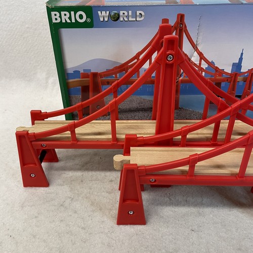 Brio World Double Suspension Bridge Wooden Railway Building 33683 ...