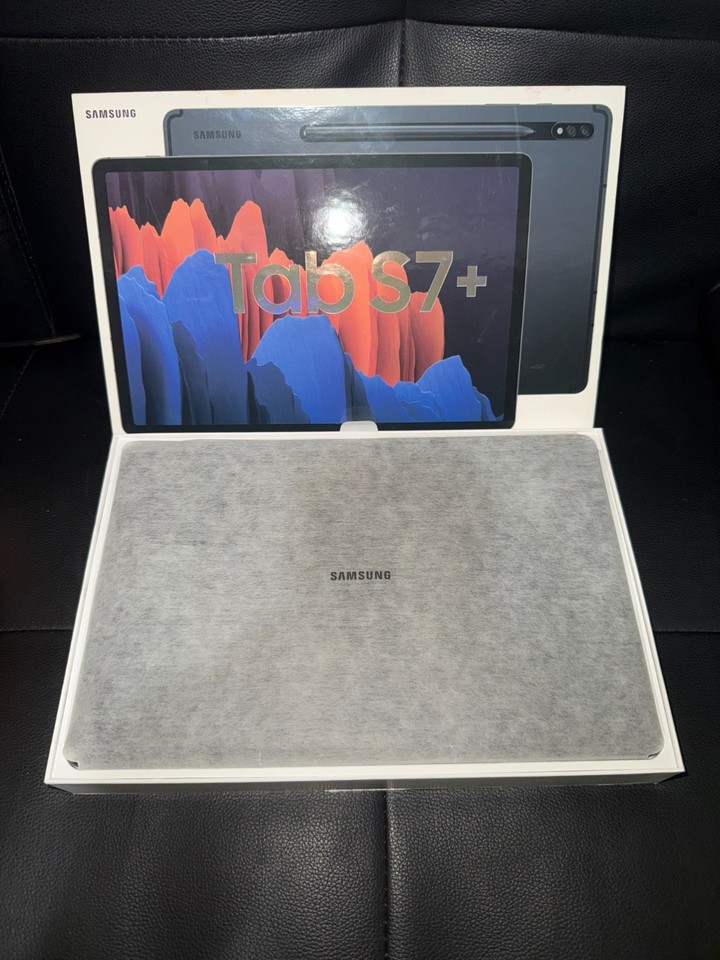 Samsung Galaxy Tab S7+ Bundle w/ Case & S-Pen 128 GB, 12.4" - Black ...